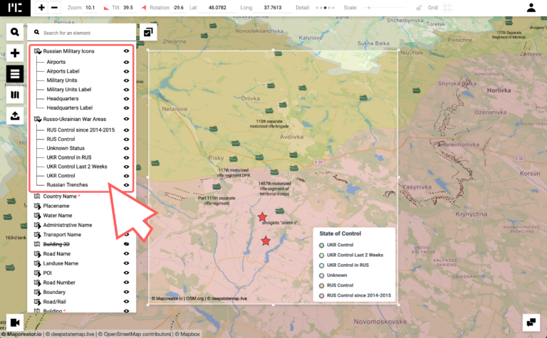 Visualize the Russo Ukrainian War with Mapcreator's live data layer ...