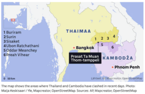 YLE - Border Disputes Flare Between Thailand and Cambodia Around ...